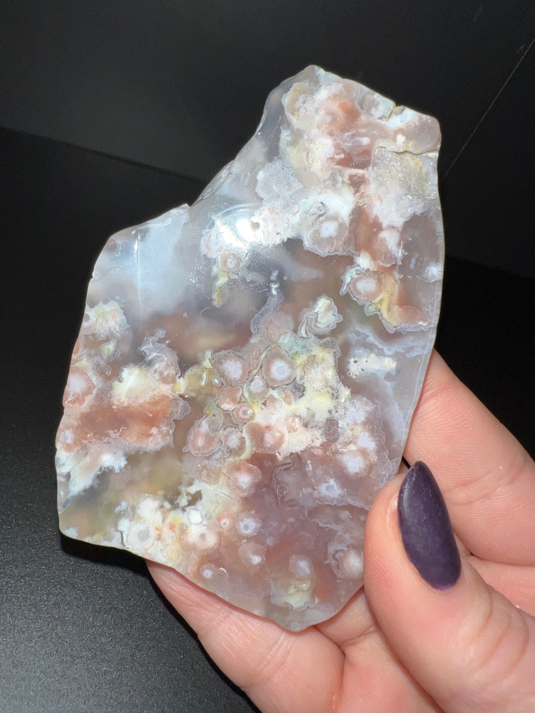 Flower Agate Freeform Slab - Etsy
