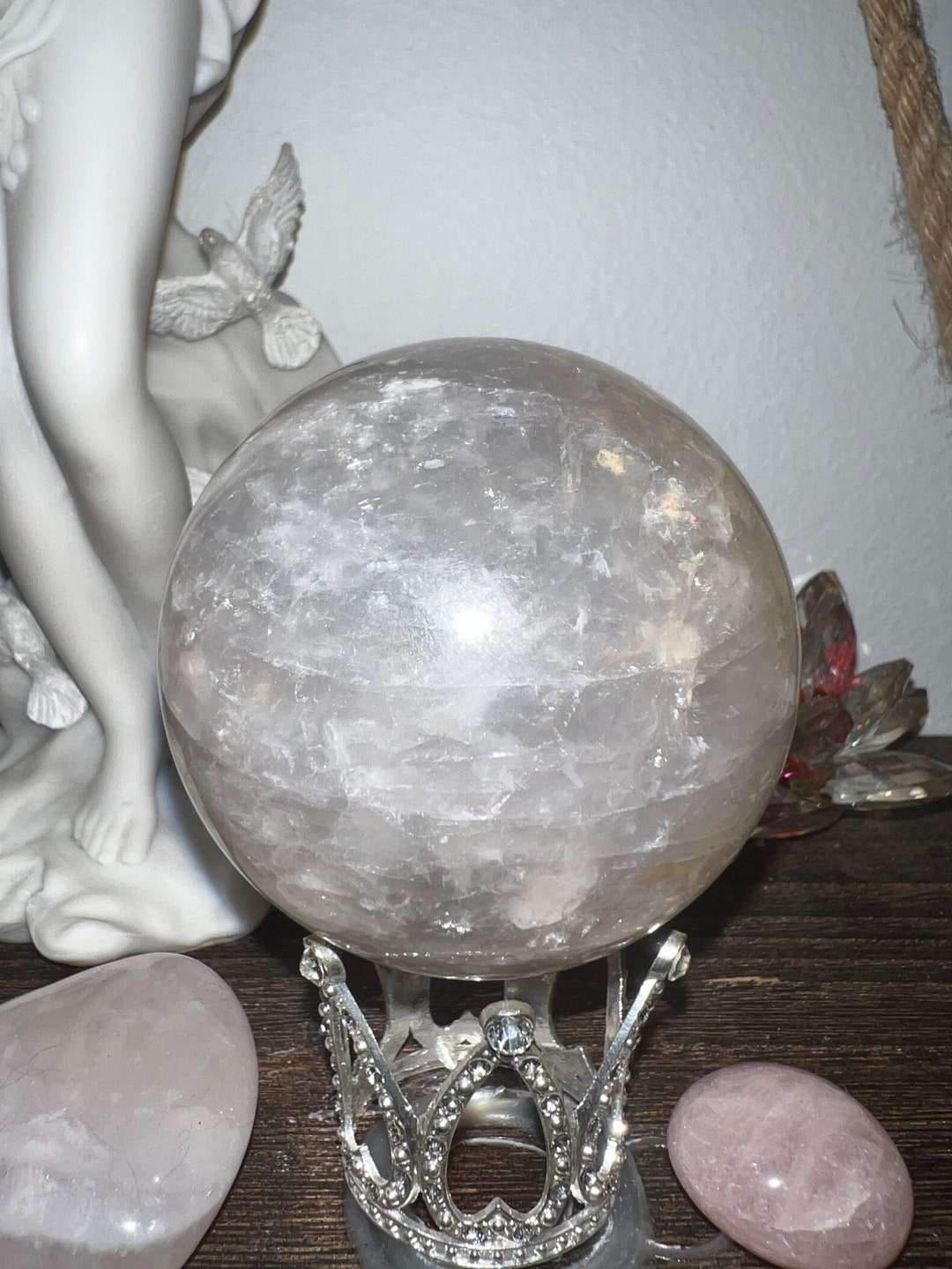 Large Rare Blue Rose Quartz Sphere - Etsy
