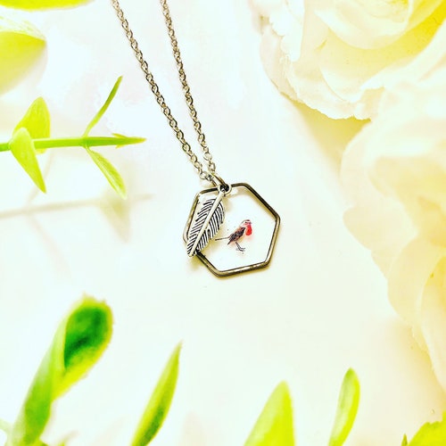 Robin Bird Pendant Necklace in Sterling Silver Silver Animal - Etsy UK
