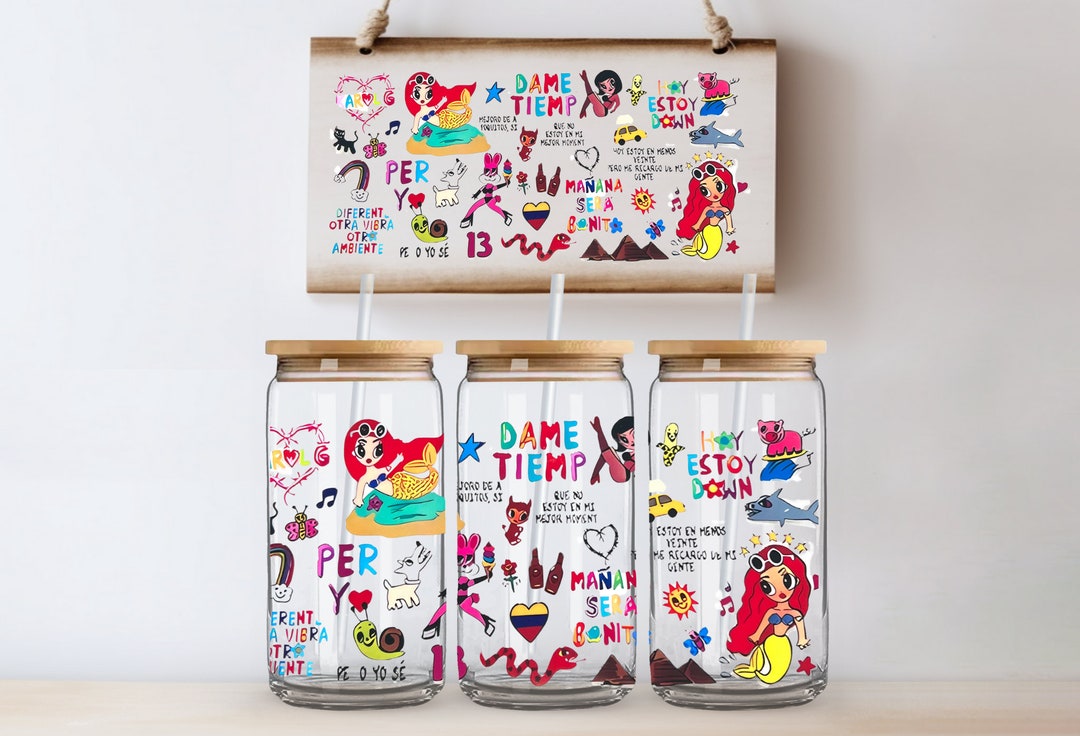 Spanish Cartoon Can Glass/16oz Clear Can Tumbler/plastic Libbey Can ...