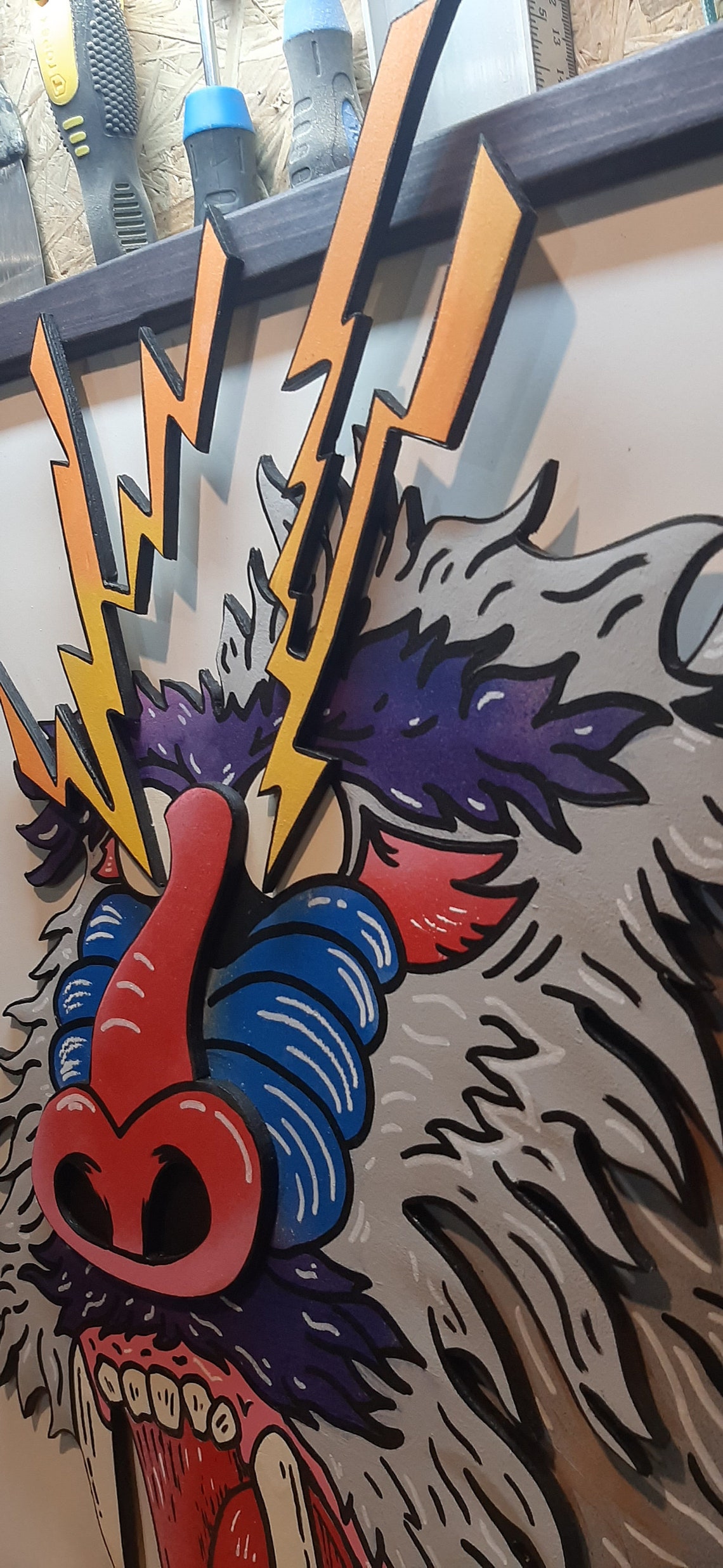 MANDRILL 3D Modern Art Monkey Sculpture 3D Wood Wall Art - Etsy