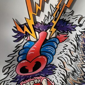 MANDRILL 3D Modern Art Monkey Sculpture 3D Wood Wall Art - Etsy