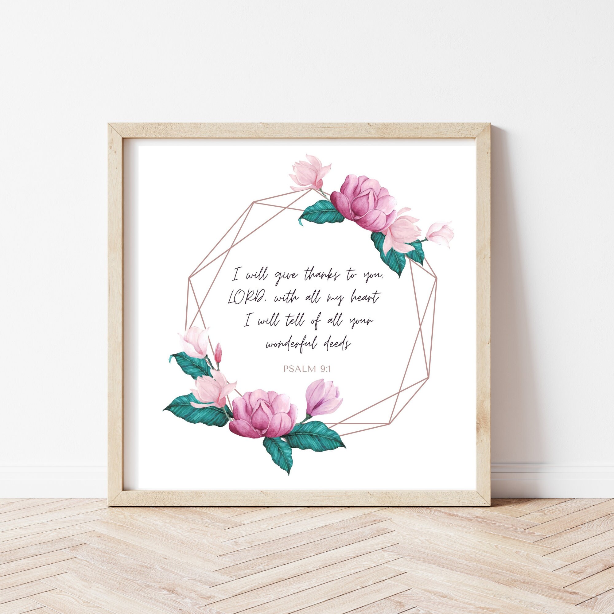 Psalm 9:1 I Will Give Thanks to You, LORD, With All My Heart // Wall ...