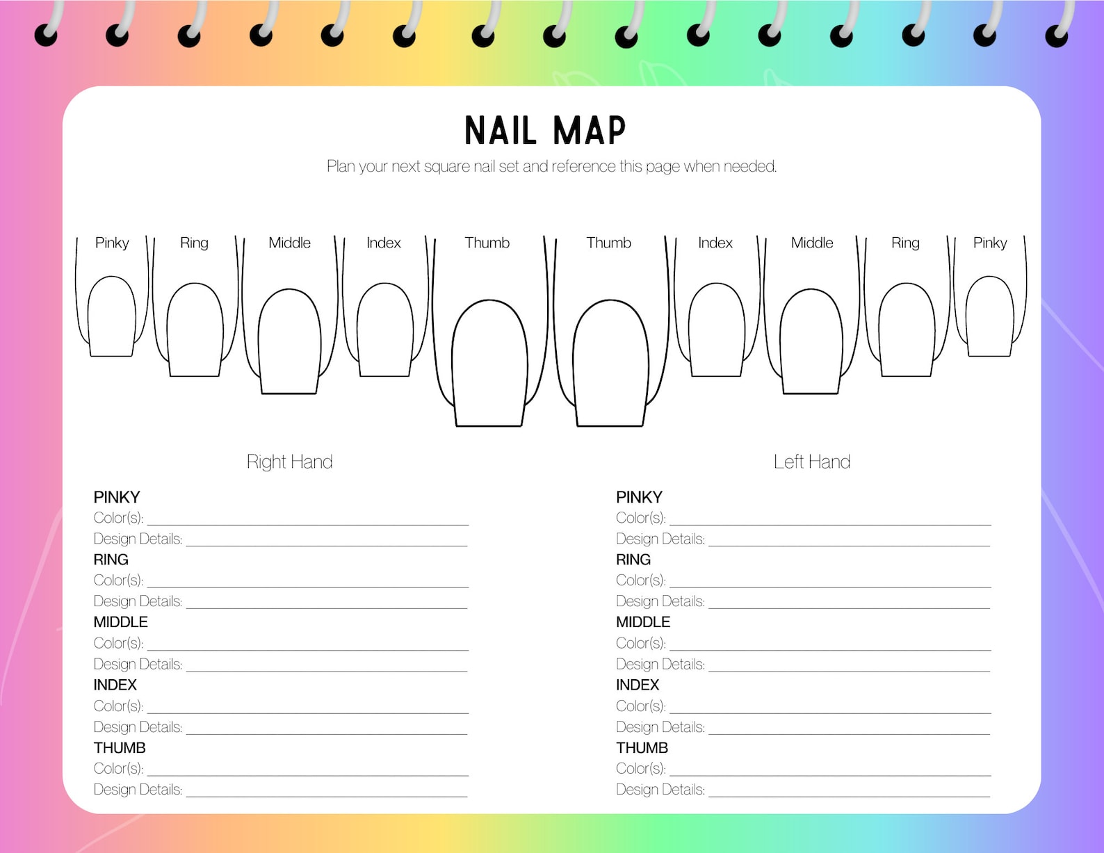 Nailing Life Nail Maps - Etsy