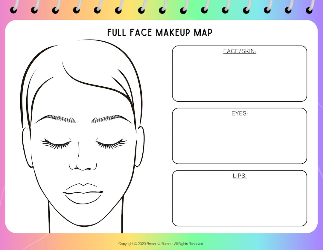 My Made up Life Makeup Maps - Etsy