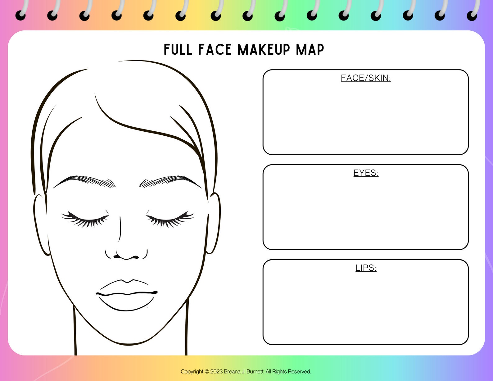 My Made up Life Makeup Maps - Etsy