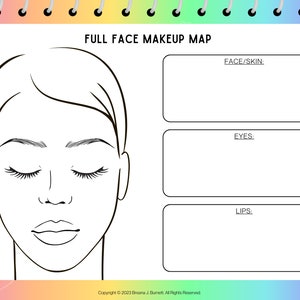 My Made up Life Makeup Maps - Etsy