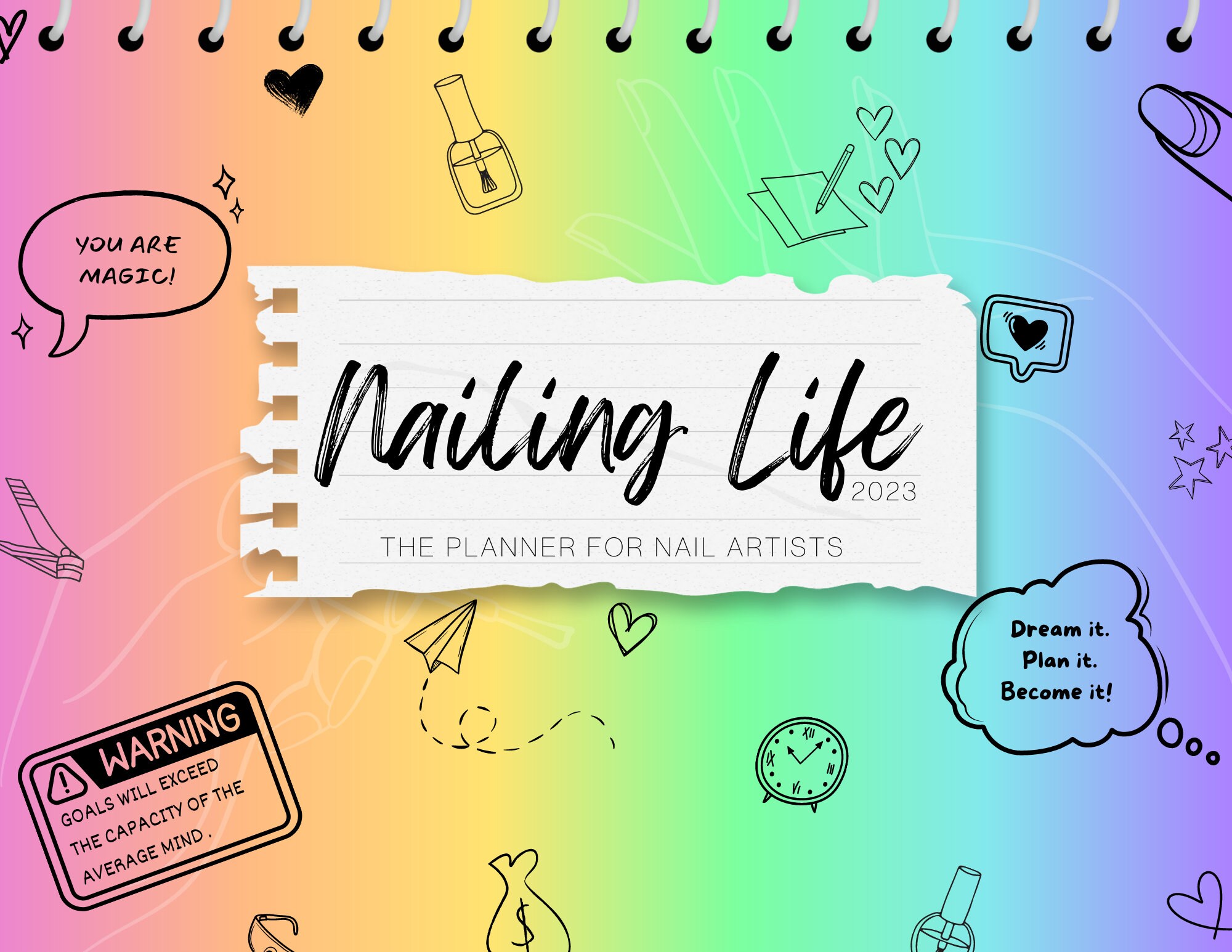 Nailing Life: the Nail Artist Planner (2023 Edition) - Etsy