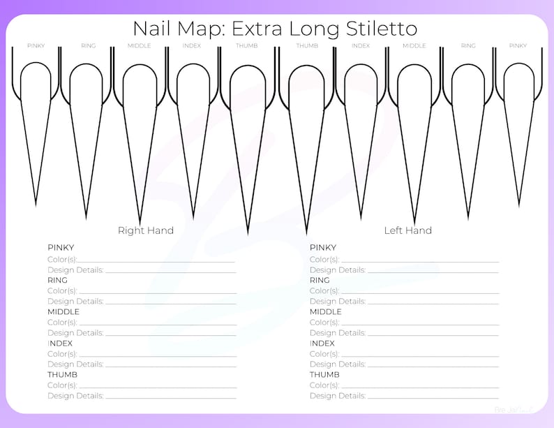 Nailing Life Nail Maps 2024 EDITION Print-outs - Etsy