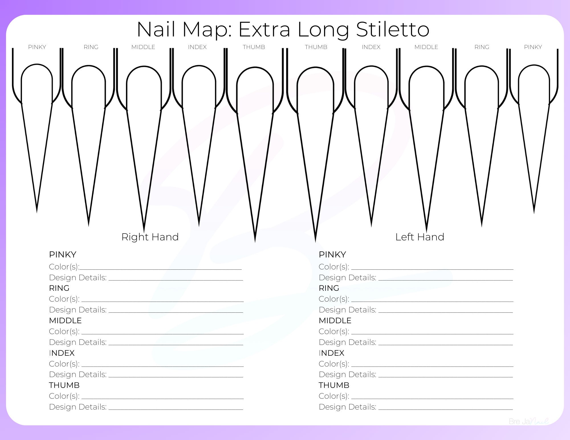 Nailing Life Nail Maps 2024 EDITION Print-outs - Etsy