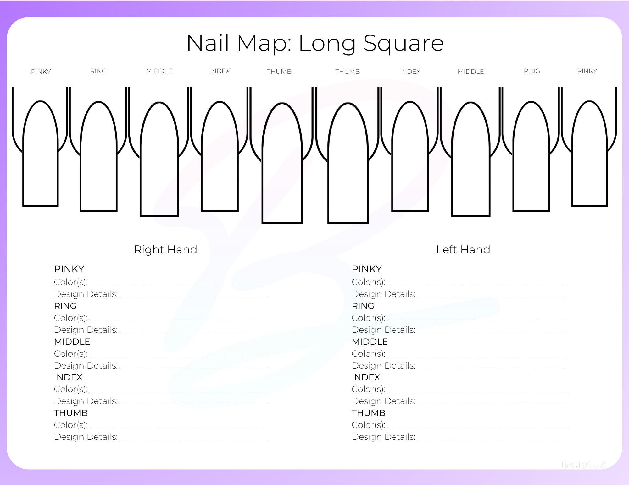 Nailing Life Nail Maps (2024 EDITION) + Print-outs! - Etsy