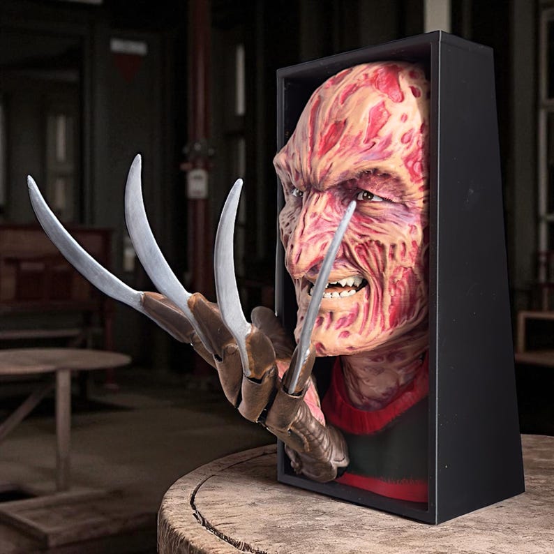 Freddy Krueger Book Nook: Handmade Horror Bookshelf Insert - Etsy