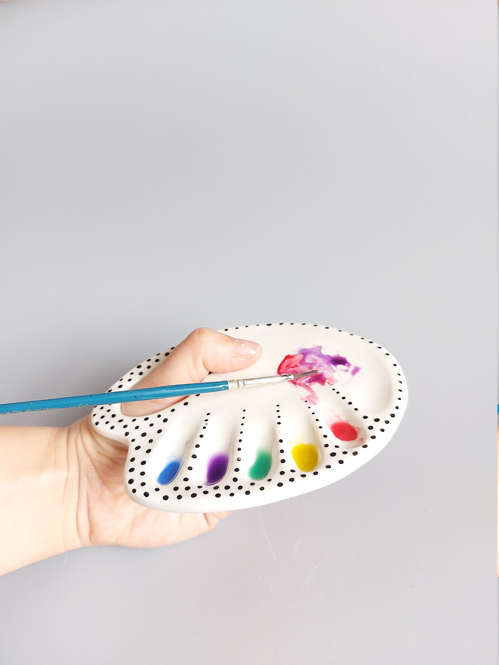 Ceramic Paint Palette Set, Watercolor Palette Set, Ceramic Watercolor ...