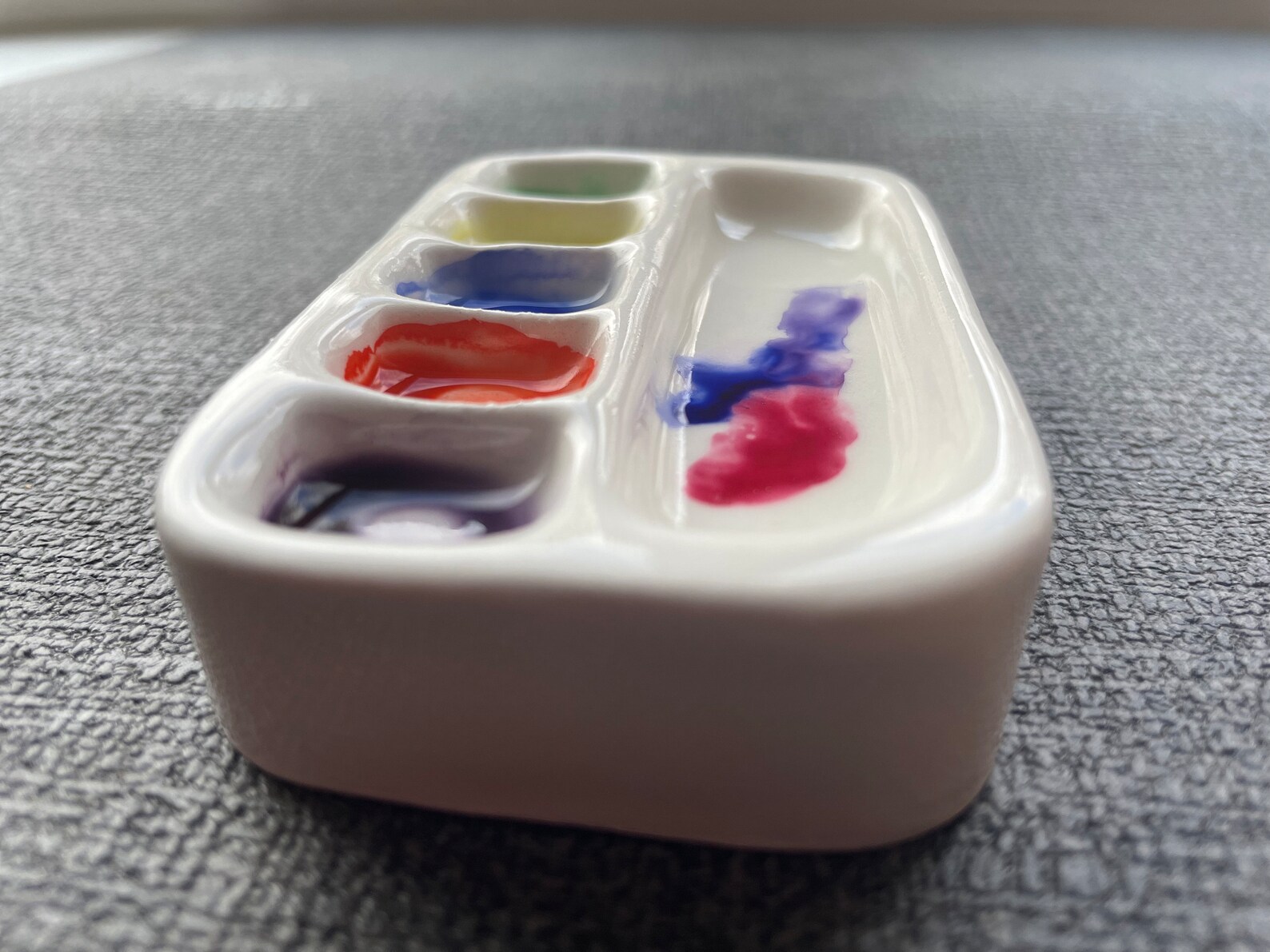 Custom Ceramic Palette With Container, Sturdy Travel Palette, Portable ...