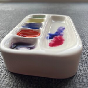 Custom Ceramic Palette With Container, Sturdy Travel Palette, Portable ...