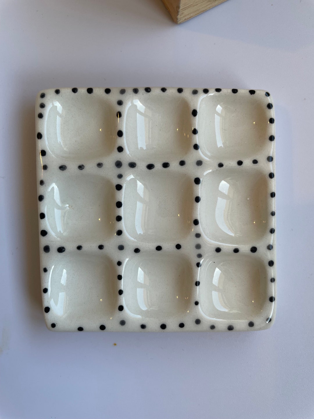 Handmade Portable Ceramic Palette, Ceramic Artists Palette, Watercolor ...