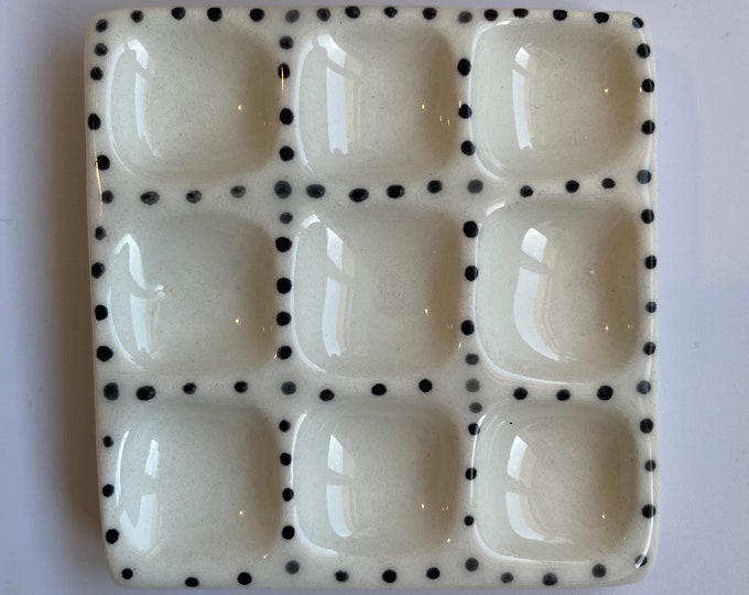 Handmade Portable Ceramic Palette, Ceramic Artists Palette, Watercolor ...