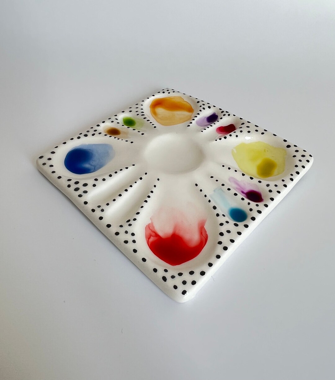 Ceramic Palette, Handmade Ceramic Paint Palette, Water Color Palette ...