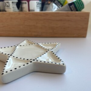 Star Ceramic Palette, Pocket Ceramic Artists Palette, Handmade ...