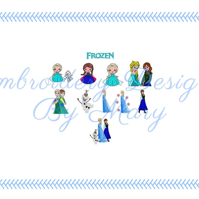 Frozen Embroidery - Etsy