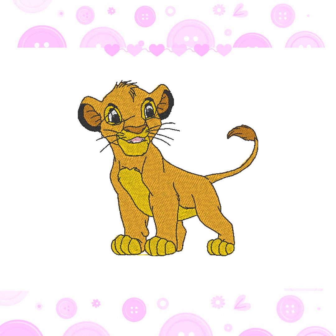 Lionking Inspired Simba Machine Embroidery File Design - Etsy