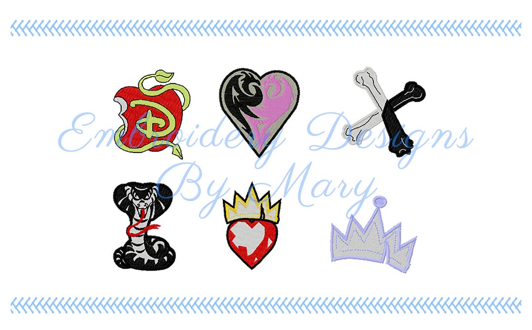 Descendants Inspired Machine Embroidery File Design - Etsy