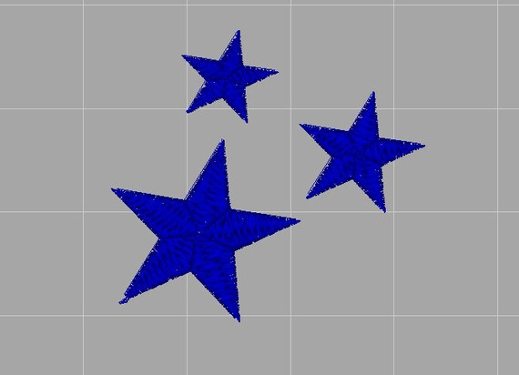 Multi Star Embroidery Digitized Logo | Etsy