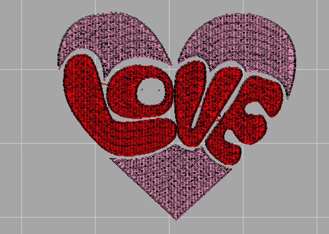 Love Heart Embroidery Digitized Logo - Etsy