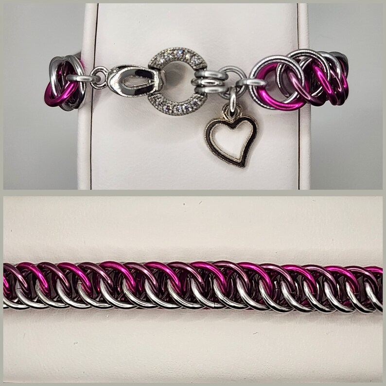 Tiny Heart Half Persian Chain Maille Bracelet - Etsy