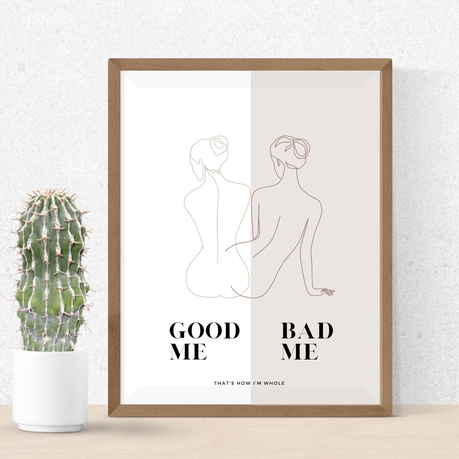 Self Love Line Art Print: Boho Woman Body Drawing (digital Download) - Etsy