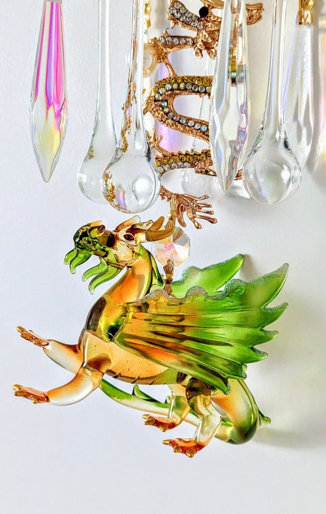 Powerful Mythical Dragon Crystal Suncatcher - Etsy