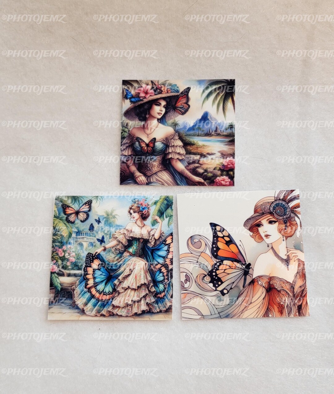Flutter & Flourish Romantic Collection Vinyl Stickers Set of 3 - Etsy