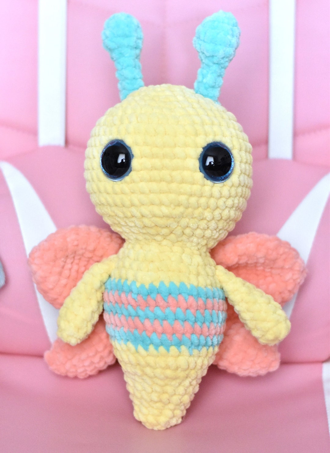 Crochet Butterfly Plushie, Butterfly Stuffed Animal, Butterfly Toy ...