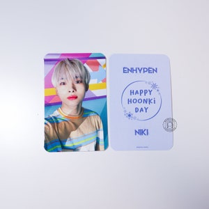 Enhypen Sunghoon & Niki Birthday Fanmade Photocards Kpop Merch ...
