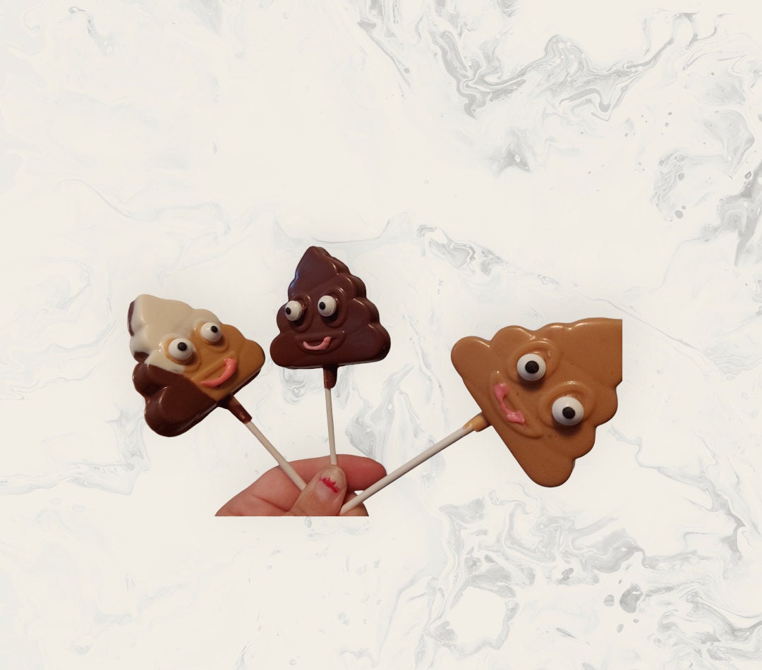 Poop Emoji Chocolate Lollipop, Gag Gift & Birthdays - Etsy