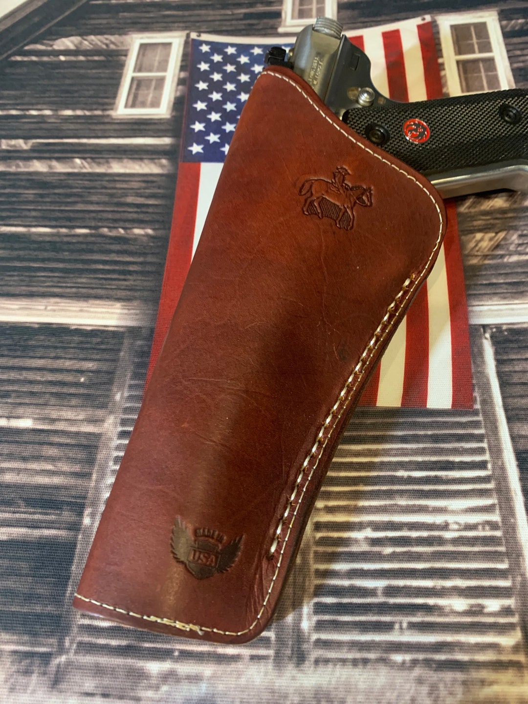 Handcrafted Genuine Leather Holster. Ruger Mark 3, Browning Buckmark ...