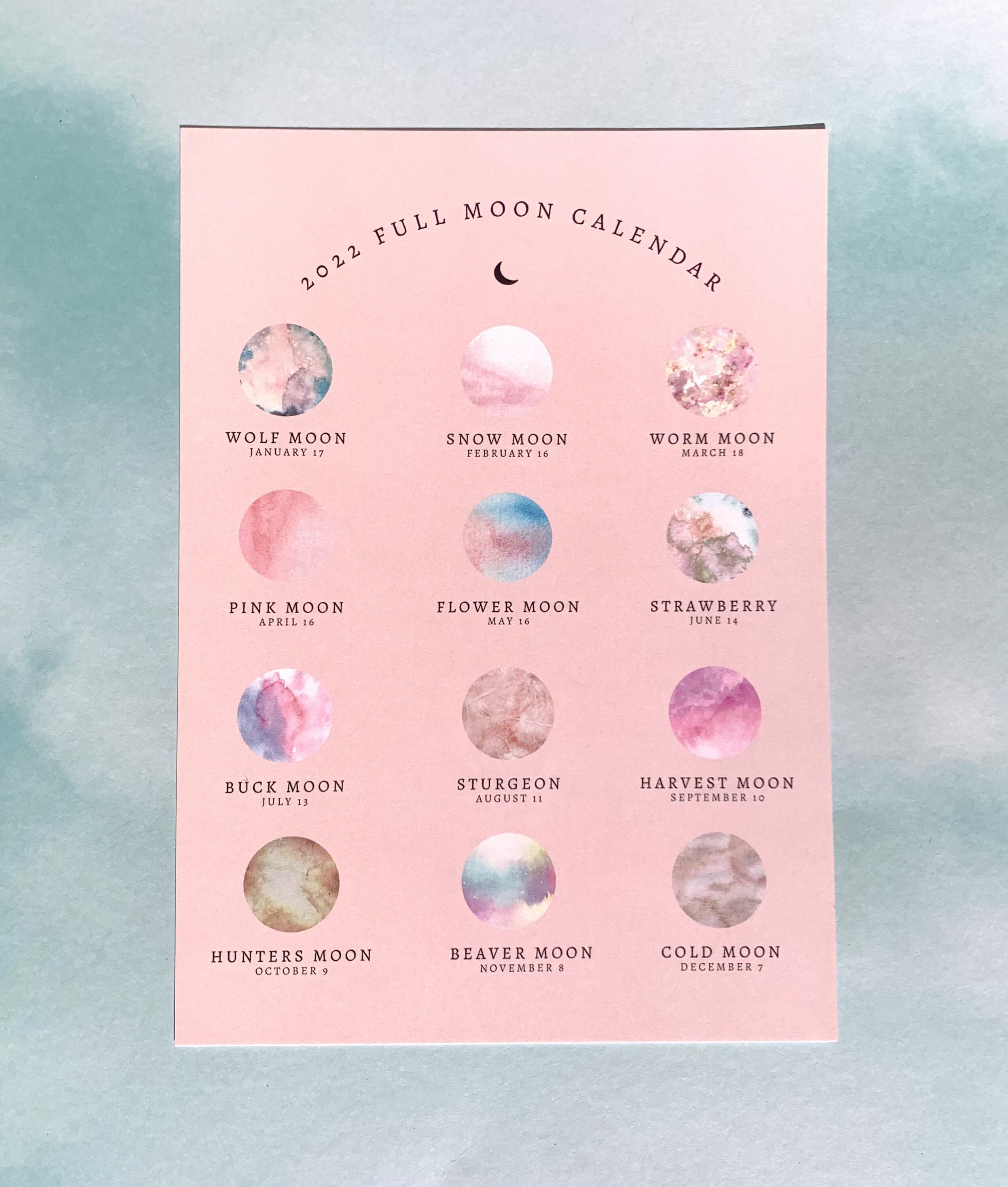 Full Moon Calendar 2022