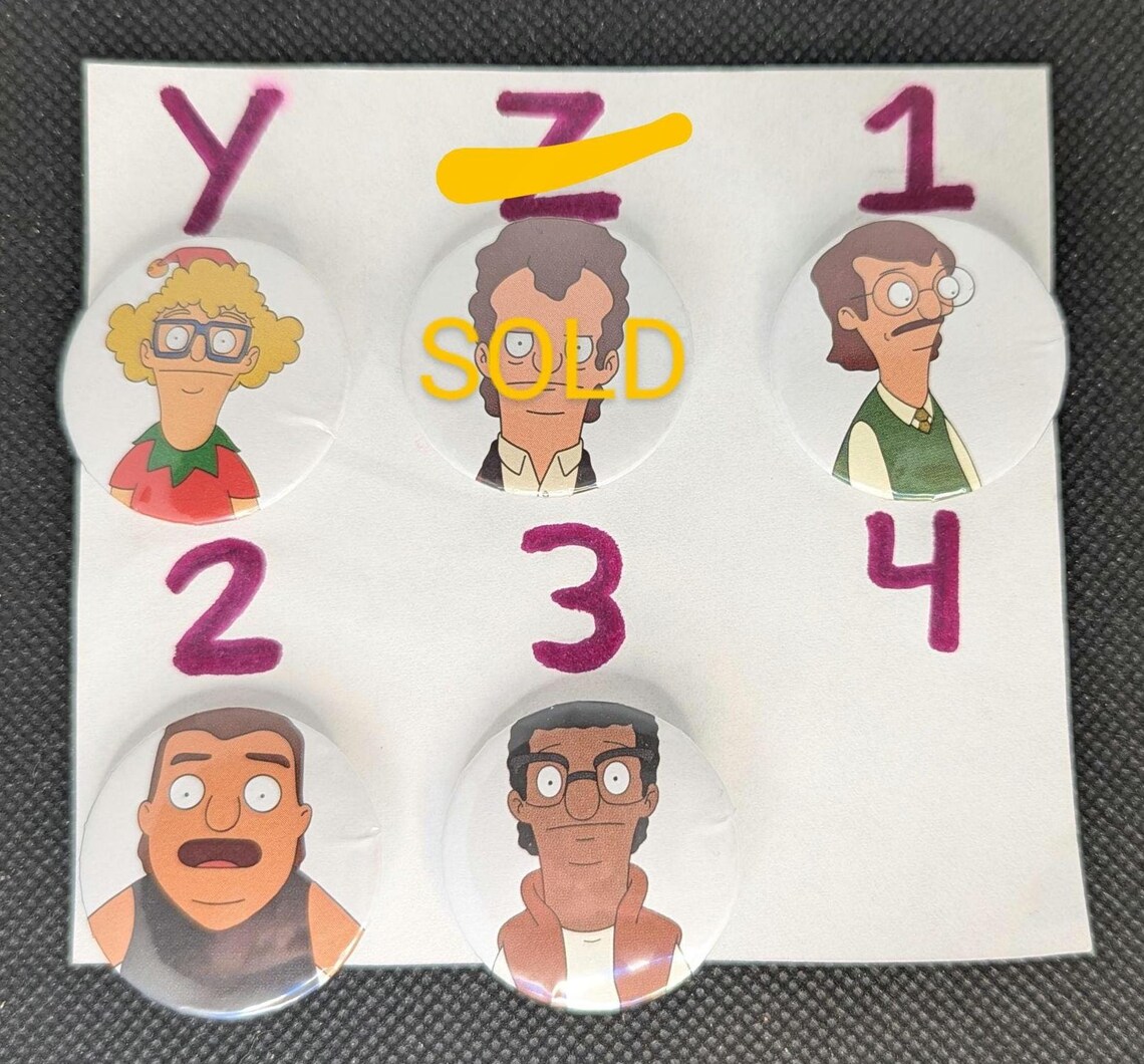 Bob's Burgers Friends Buttons/pins or Magnets - Etsy
