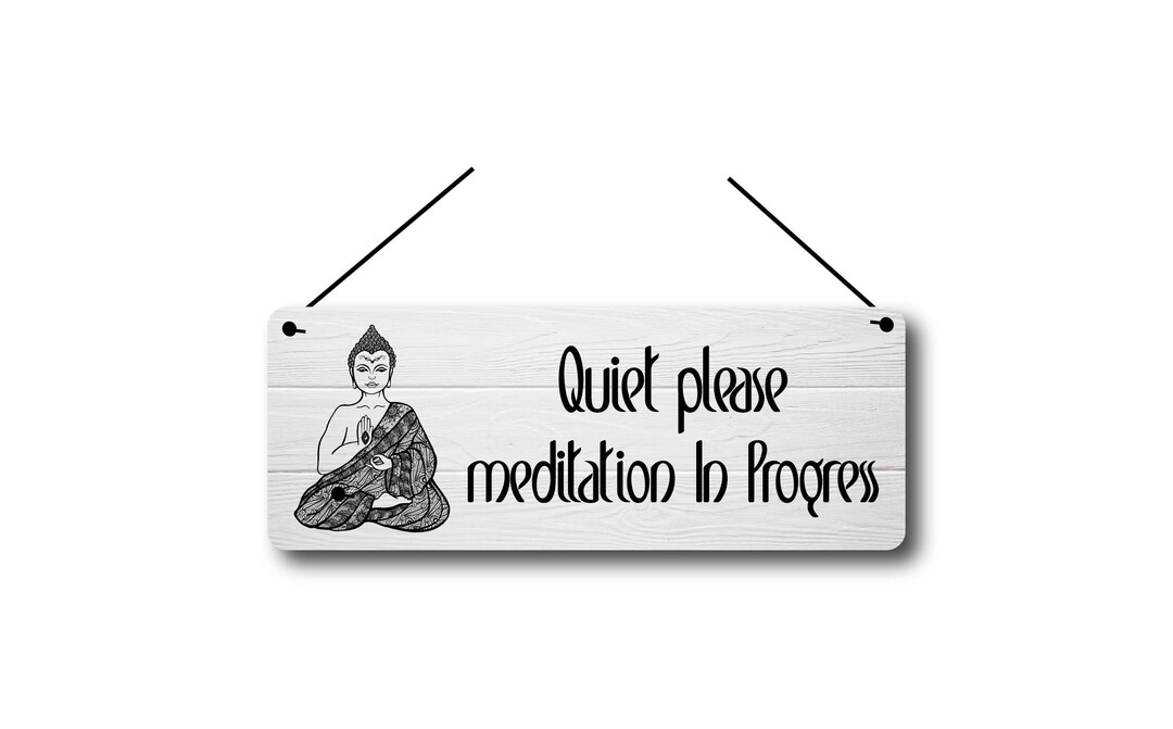 Personalised "meditation in Progress" Sign - 20cm X 7.5cm - Etsy UK