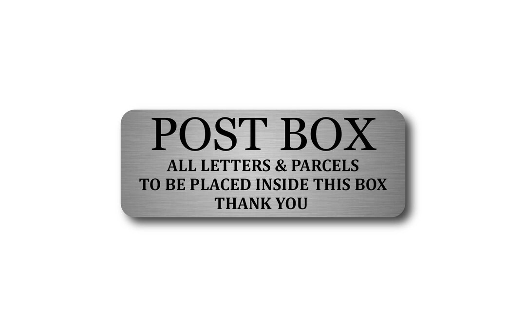 Metal Post Box Sign - Durable Aluminum Plaque 20 X 7.5 Cm UK MADE - Etsy