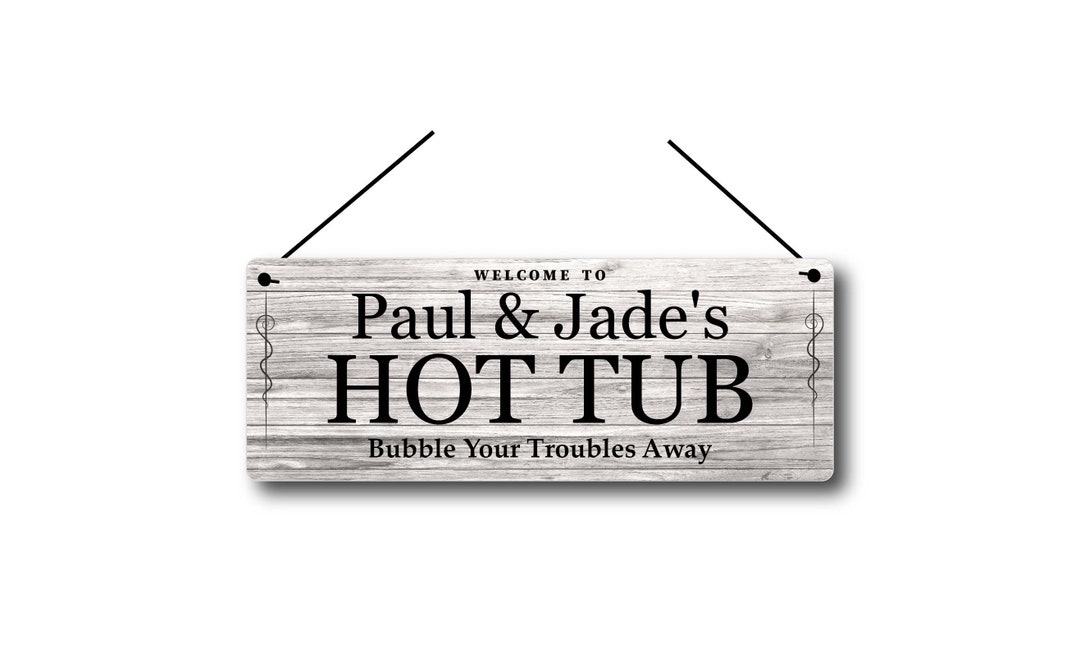 Personalised Hanging Hot Tub Sign - 20cm X 7.5cm Aluminium - Etsy
