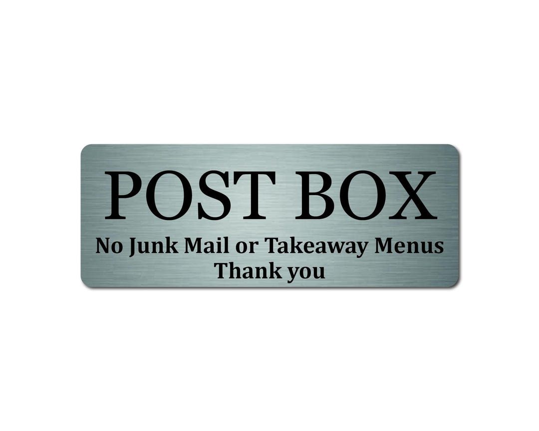 Metal Post Box Sign - Durable Aluminum Plaque 20 X 7.5 Cm UK MADE - Etsy UK