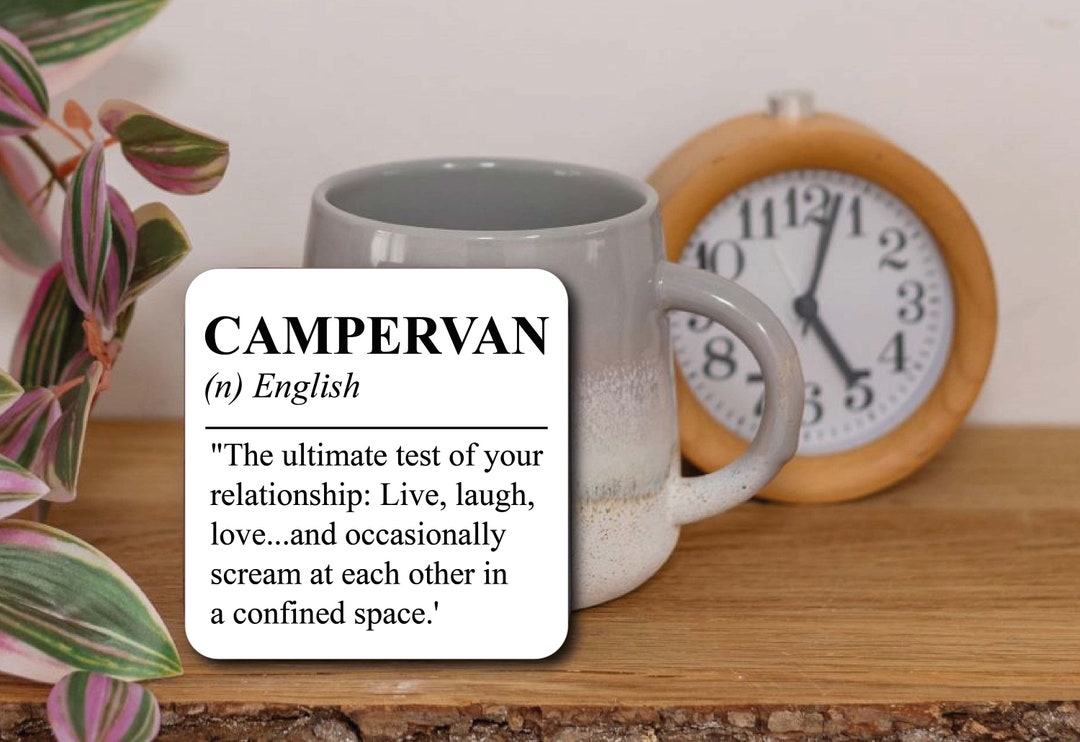 Funny Campervan Definition Coaster | 9x9cm | Caravan Decor - Etsy UK