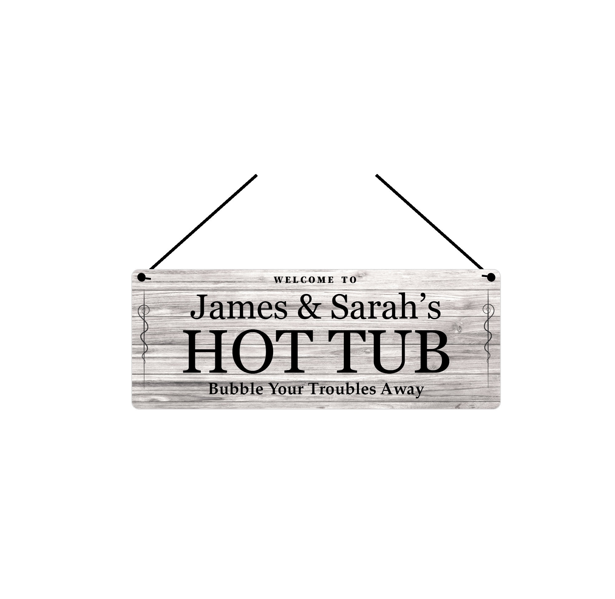 Personalised Hanging Hot Tub Sign 20 X 7.5 Cm - Etsy UK