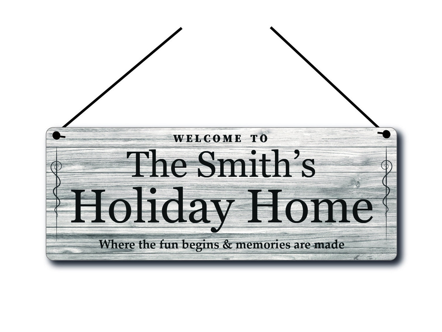 Personalised Hanging Holiday Home Sign 20 X 7.5 Cm - Etsy