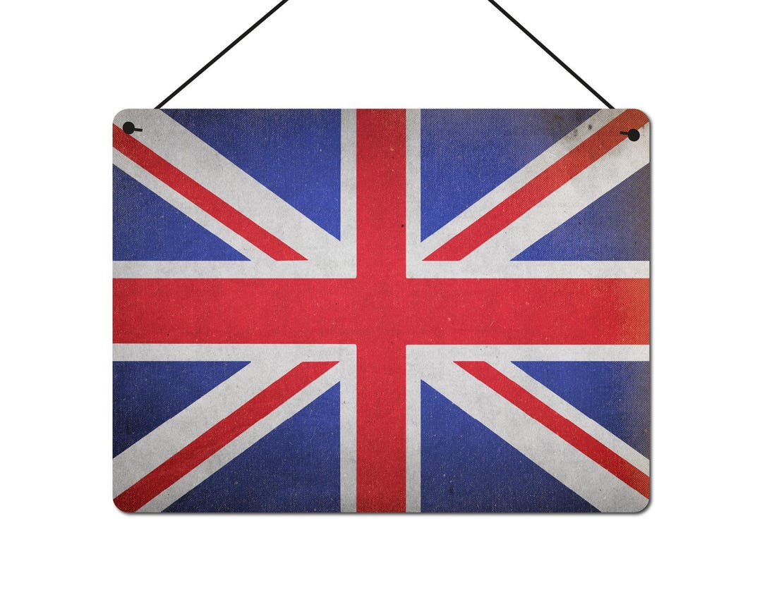 Union Jack Sign A5 – British Flag Plaque With Waxed Cotton String ...