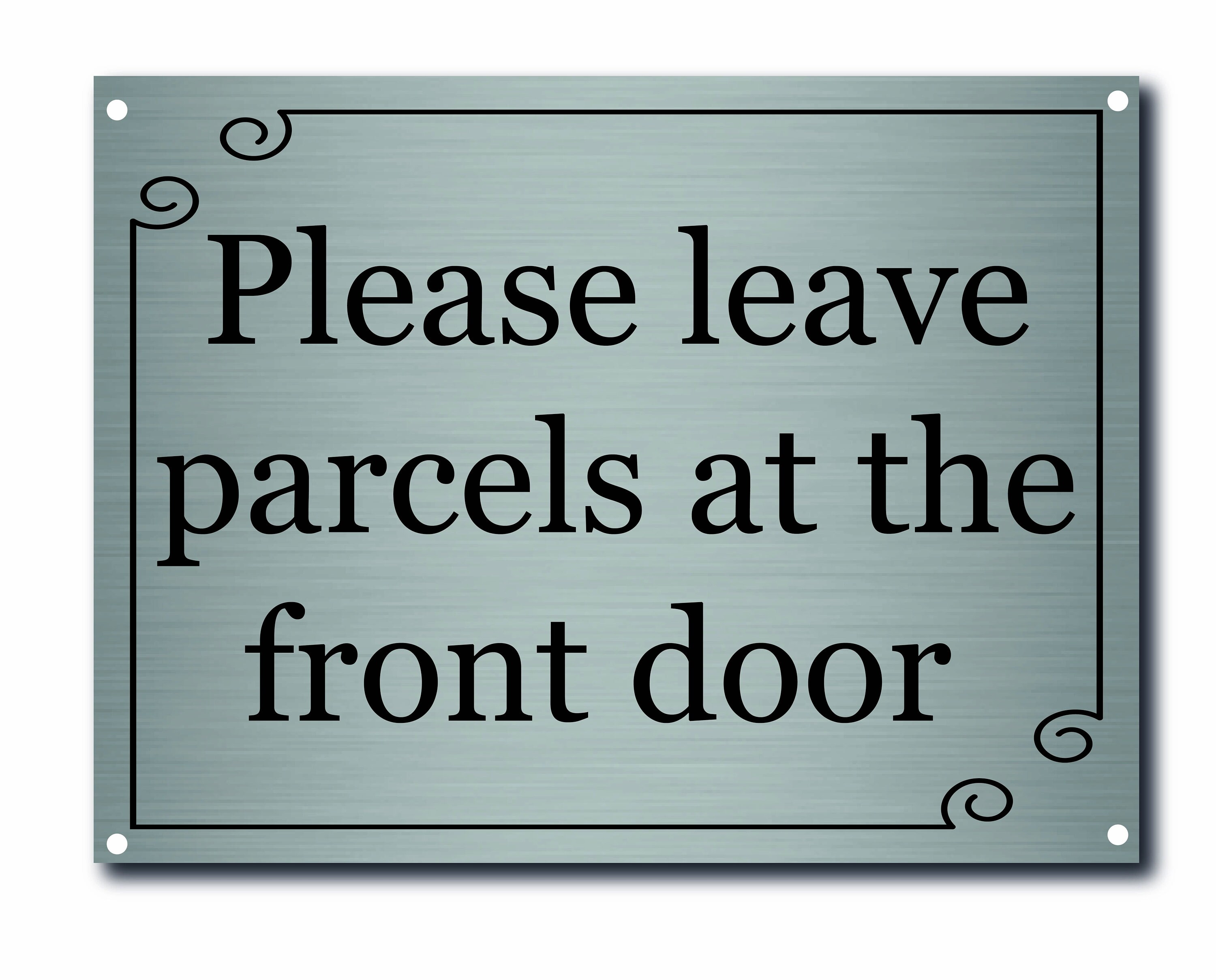 Please Leave Parcel at the Front Door. Sign/plaque 15 X 20 CM - Etsy UK