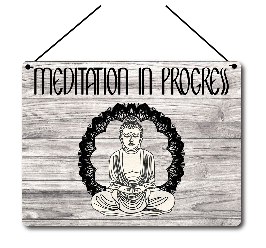 Buddha Meditation Sign Aluminum Metal 20 X 15cm - Etsy