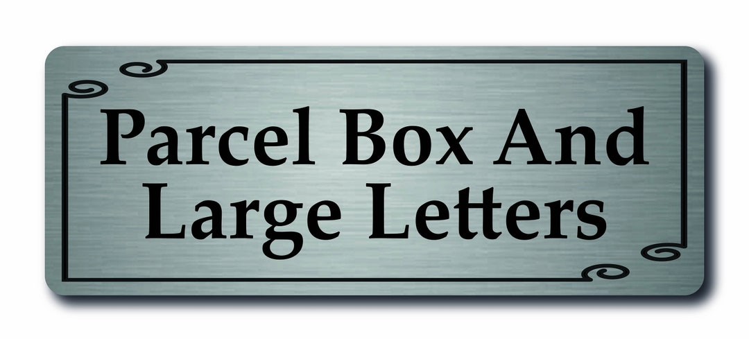 Parcel Box and Large Letters Metal Sign 20cm X 7.5cm X 0.5mm - Etsy UK