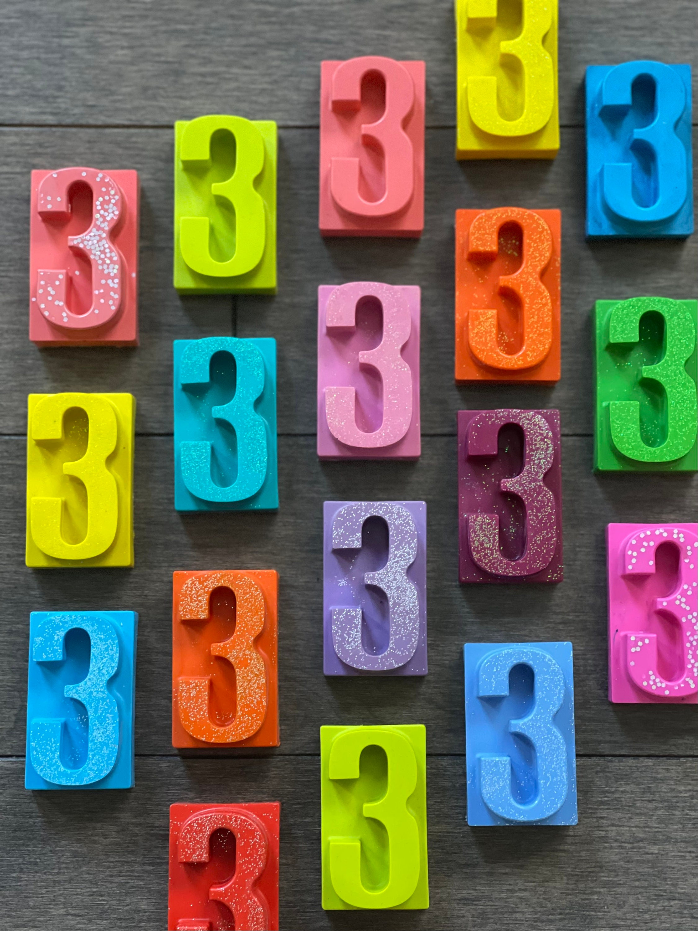 Crayon Number Set Crayon Set Back to School - Etsy